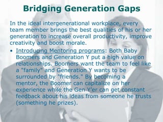 Generation gap at workplace in todays world | PPT