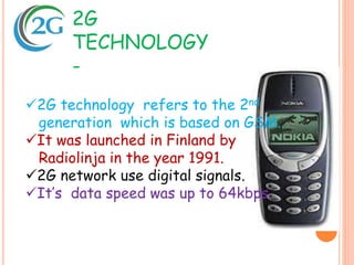 Generation of 1G to 5G | PPTX