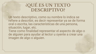 El texto descriptivo | PPTX