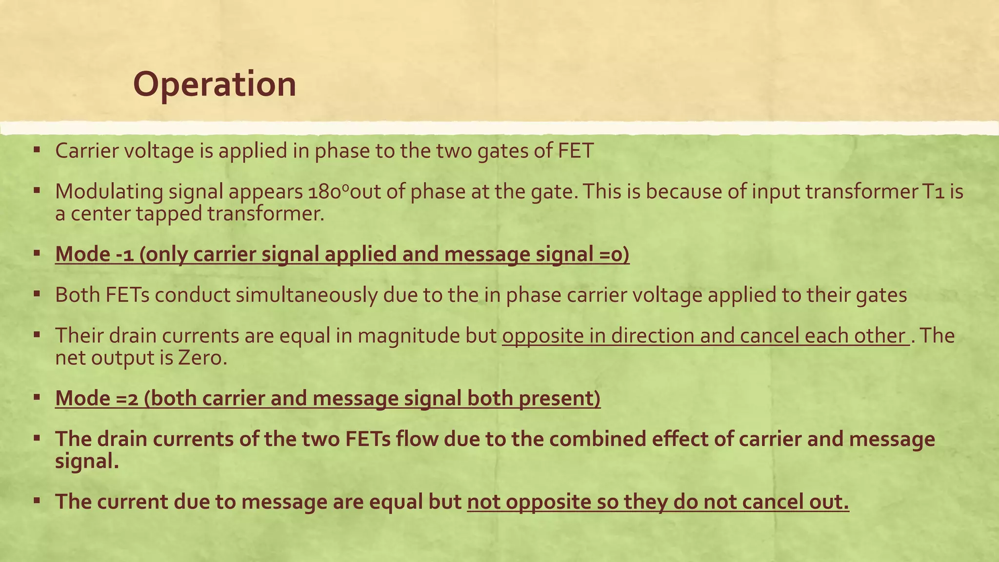 Generation of AM-DSB-SC using Balanced FET Modulator.pptx
