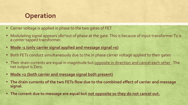 Generation of AM-DSB-SC using Balanced FET Modulator.pptx