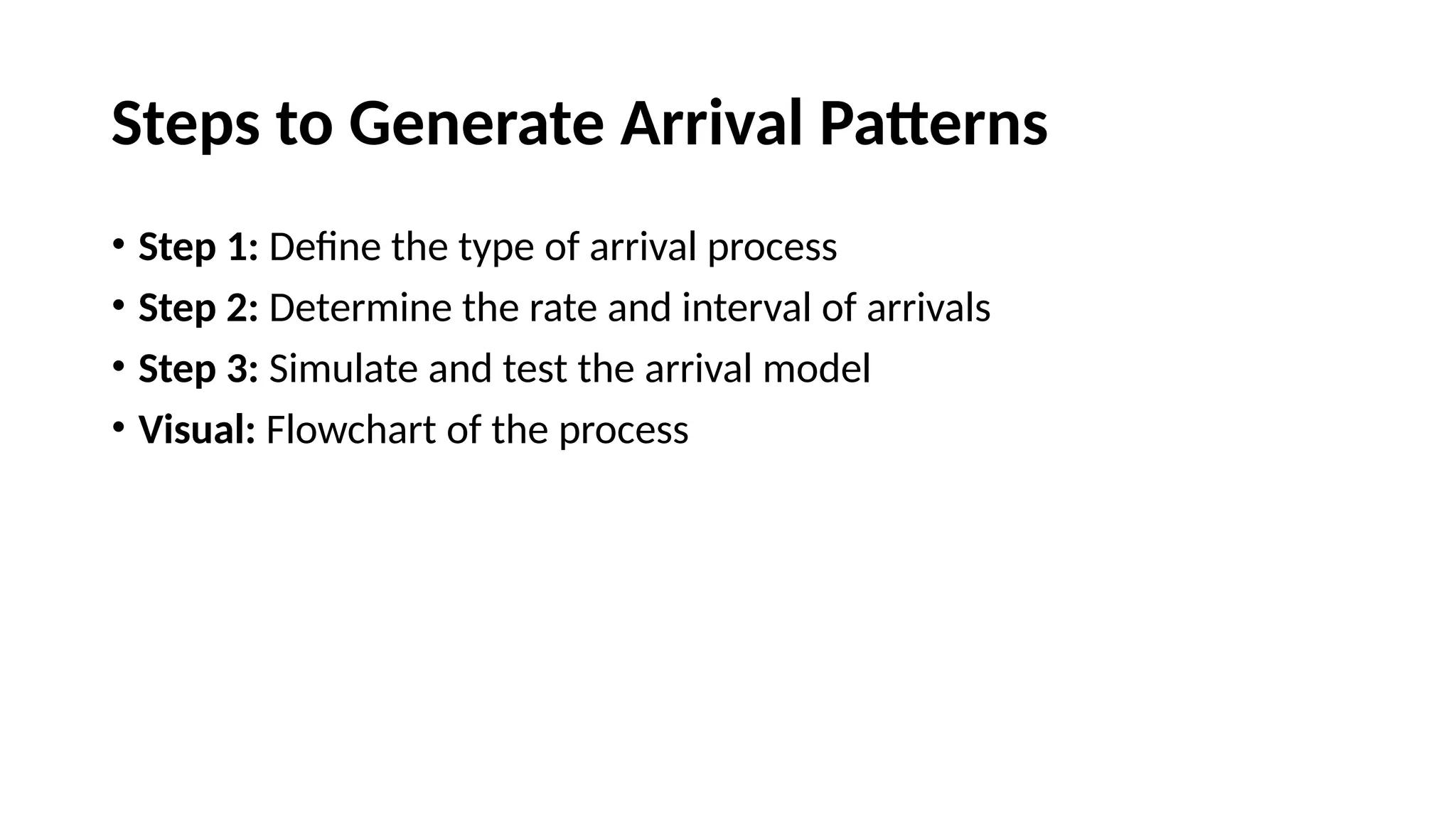 generation of arrival patterns in simulation | PPT