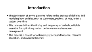 generation of arrival patterns in simulation | PPT