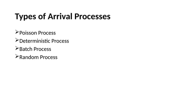 generation of arrival patterns in simulation | PPTX