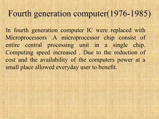 Generation of computer | PPT