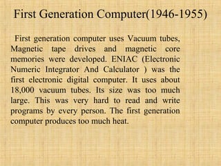 Generation of computer | PPT