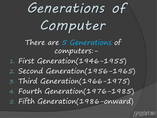 Generations of Computer | PDF