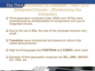 Generation of computer | PPTX