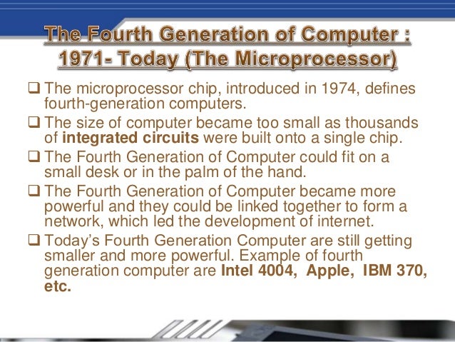 Generation of computer