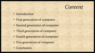 Generation of computer | PPTX
