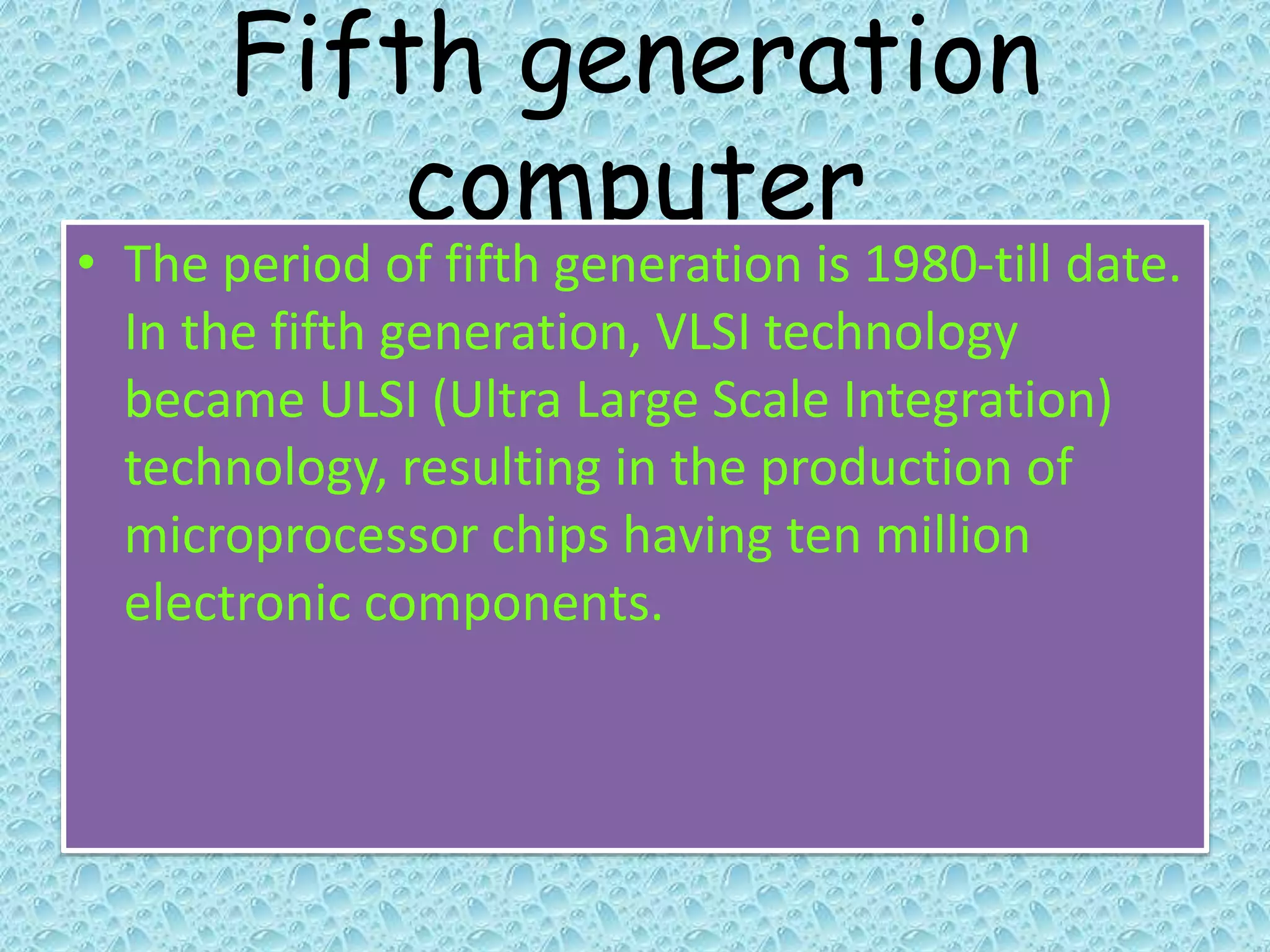 Generation of computer | PPT