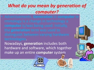 Generation of computer | PPT