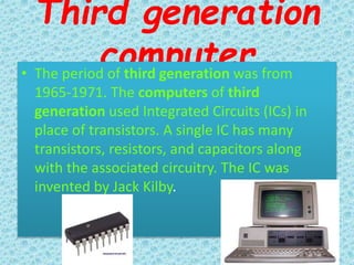 Generation of computer | PPT