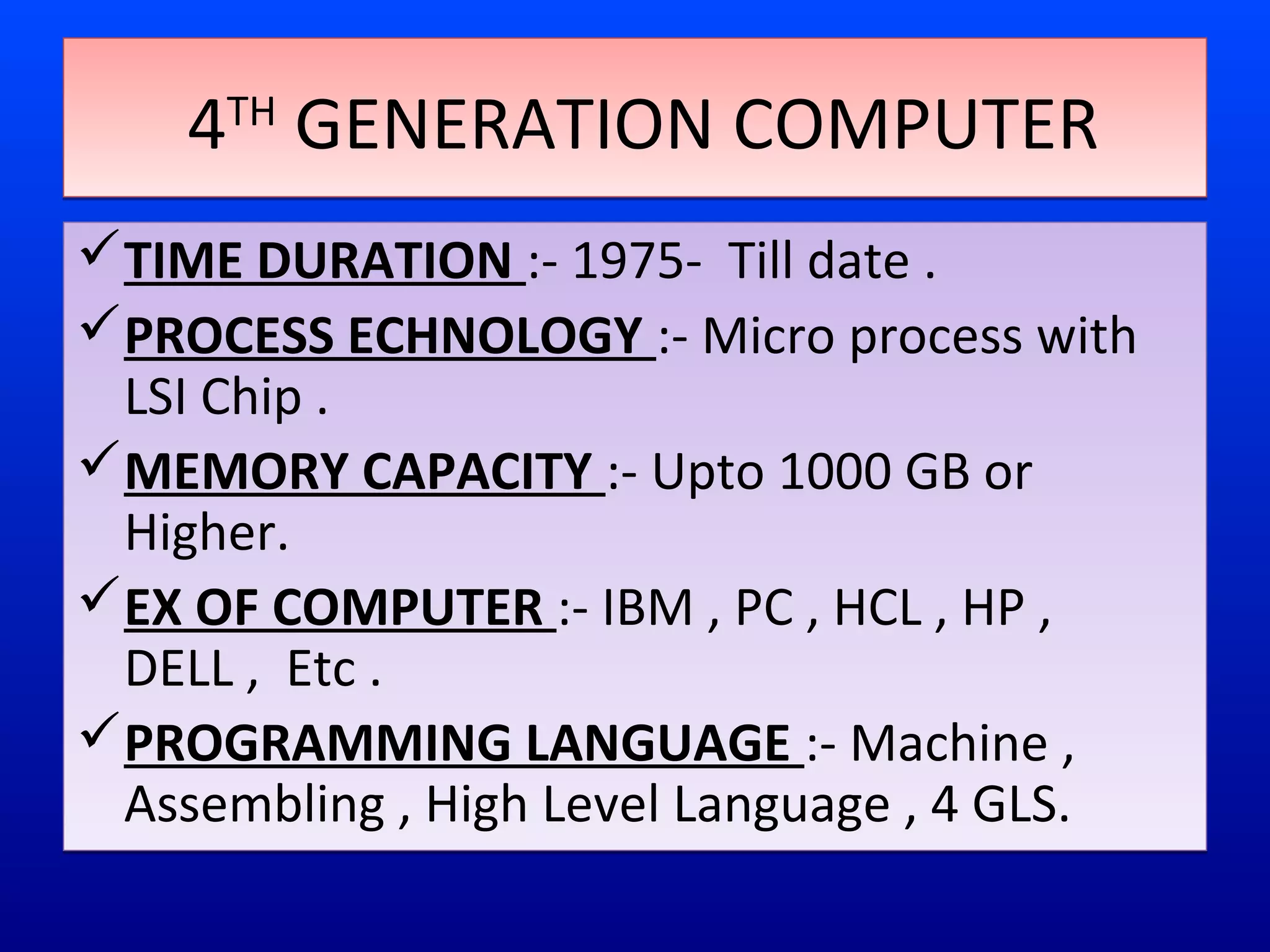 Generation of computer | PPT