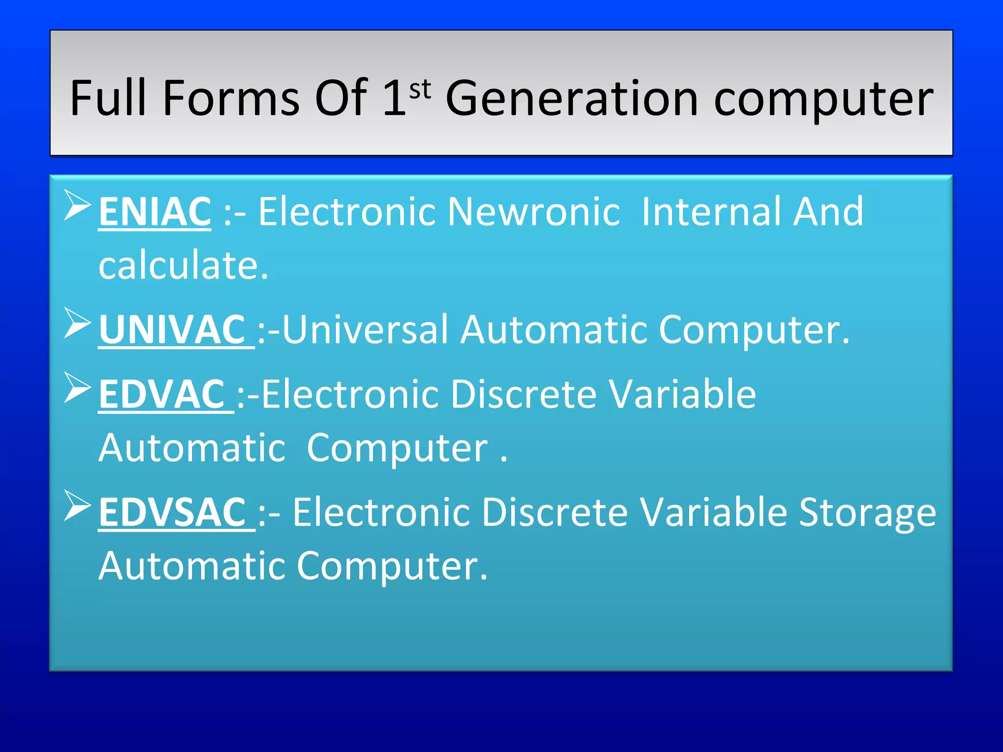 Generation of computer | PPT