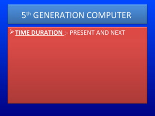 Generation of computer | PPT