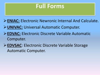 Electronic Discrete Variable Computer