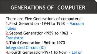 Generation of computer | PPTX