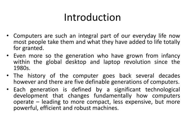 Generation of computer | PPT