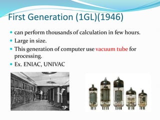 generation of computer for class v school students | PPTX