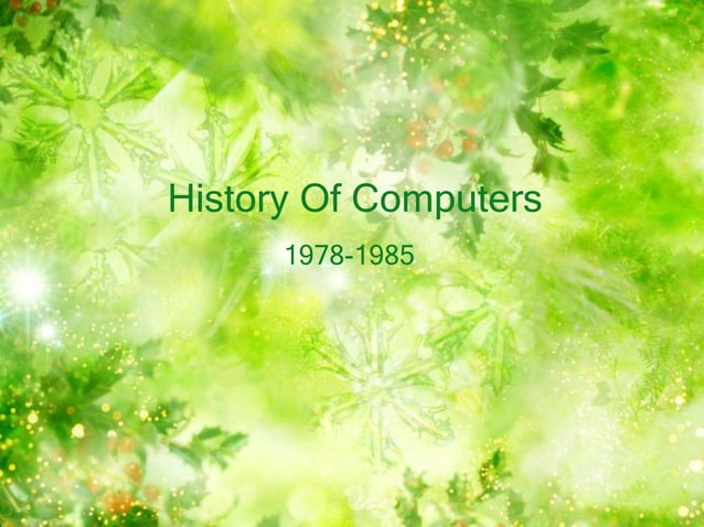Generation of computer (1978 1985) | PPT