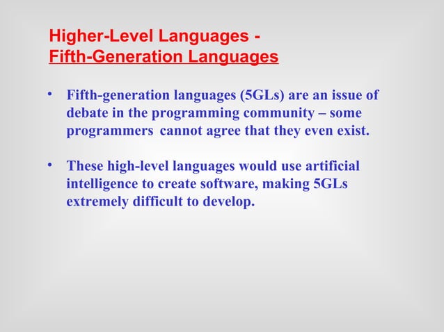 Generation of computer languages | PPT