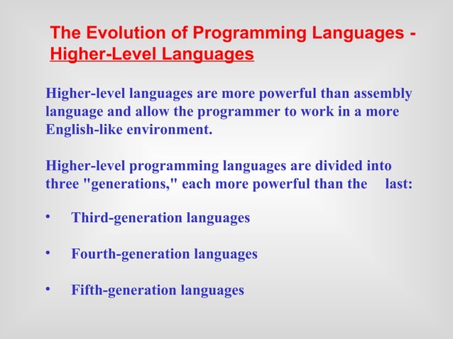 Generation of computer languages | PPT