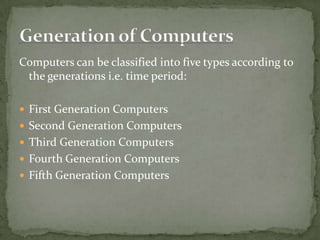 Generation of computers | PPT