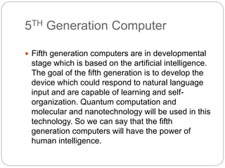Generation of computers | PPTX