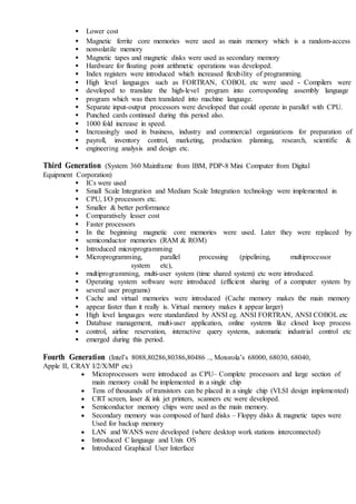 Generation of computers | PDF