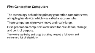 GENERATION OF COMPUTERS: ALL 5 GENERATIONS.ppt