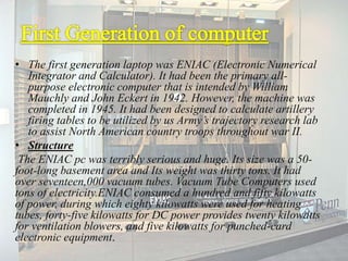 GENERATION OF COMPUTERS | PPT