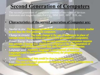 GENERATION OF COMPUTERS | PPT