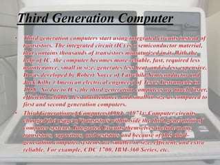 GENERATION OF COMPUTERS | PPT