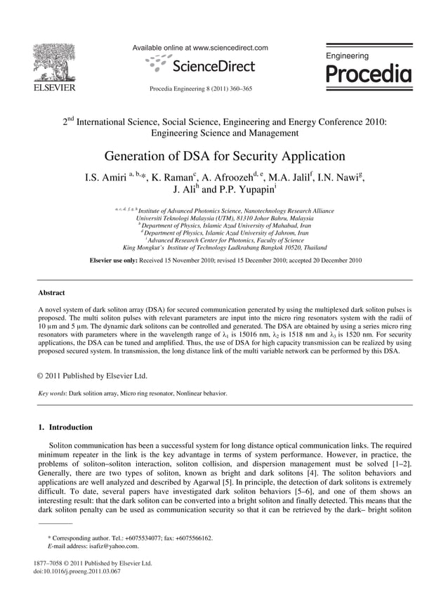 Generation of dsa for security application | PDF