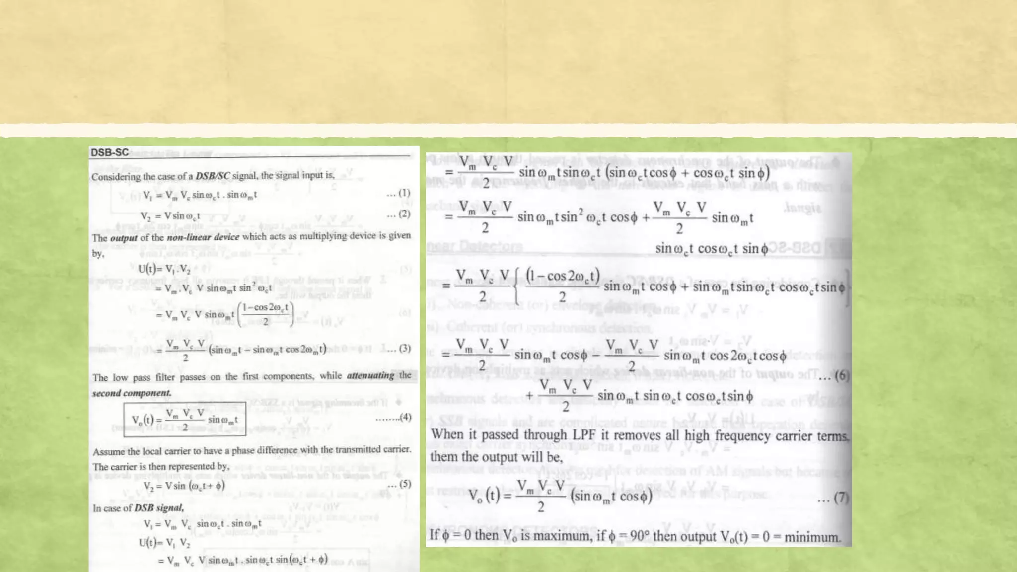 Generation Of Dsb Sc Using Diode Ring Modulator Or Chopper Modulator Pptx