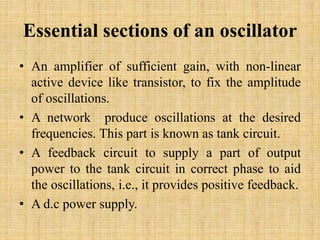 Generation of electrical oscillations with lc circuit | PPTX