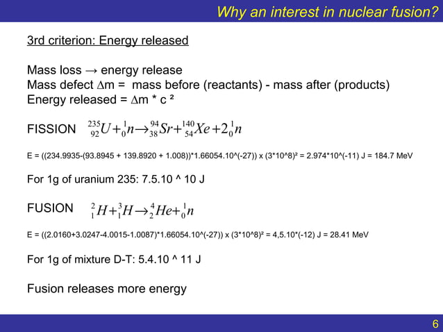 Generation of electricity by nuclear fusion | PPT