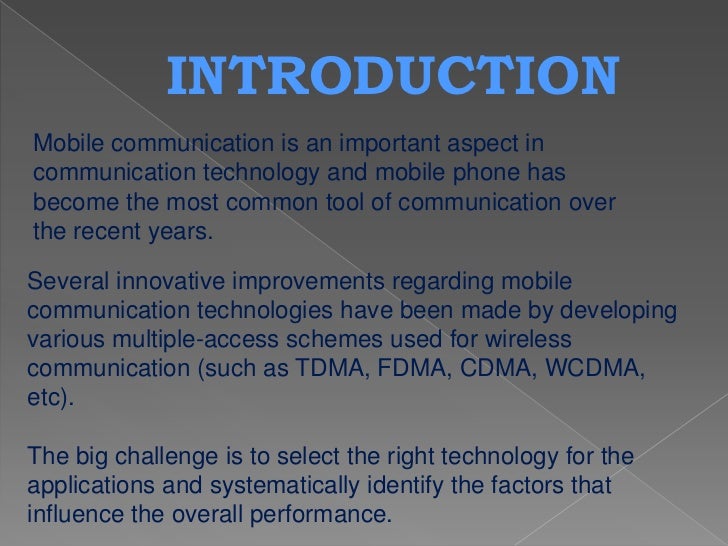 Generation Of Mobile Communication Systems
