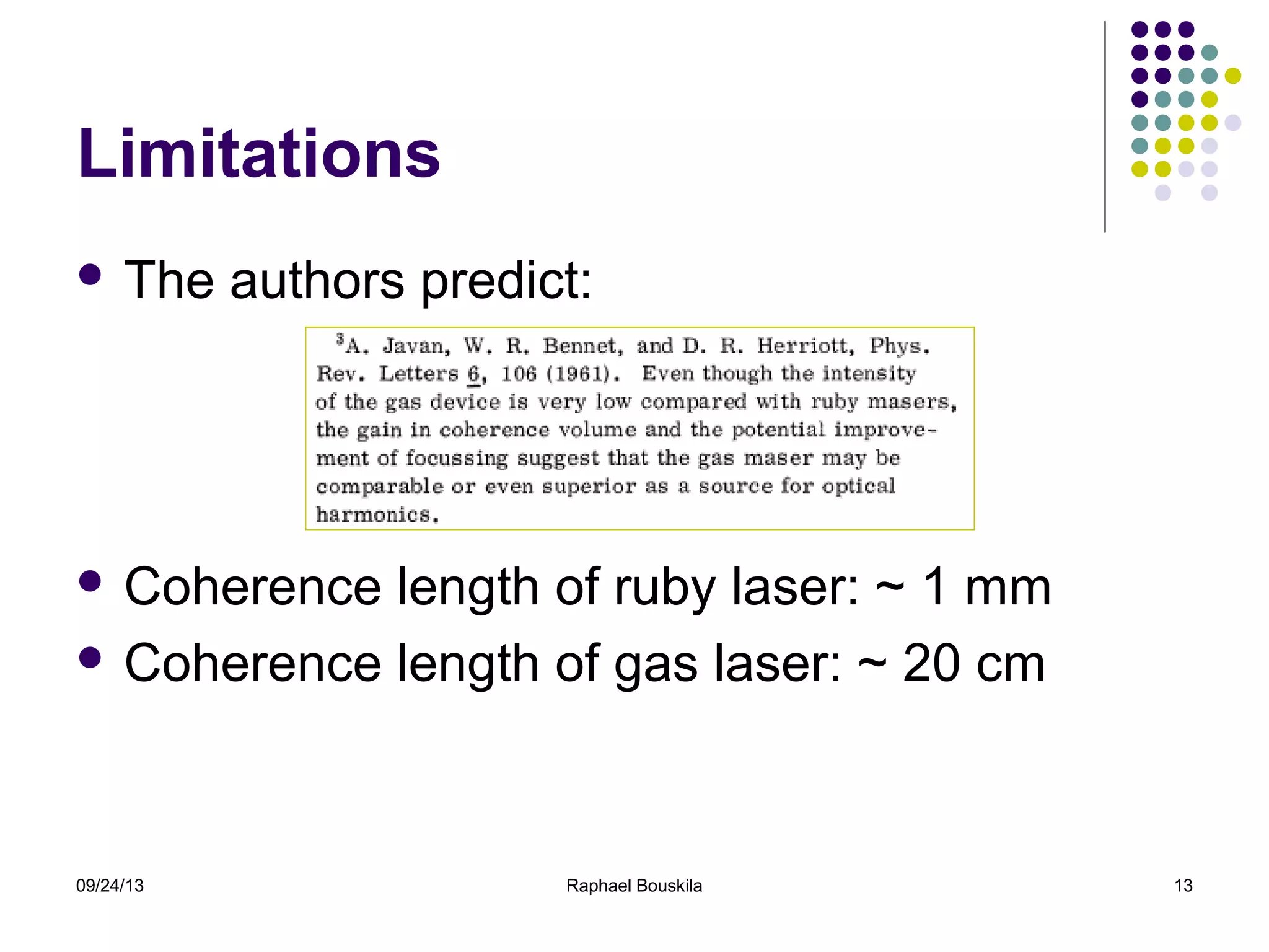 Generation of optical harmonics | PPT