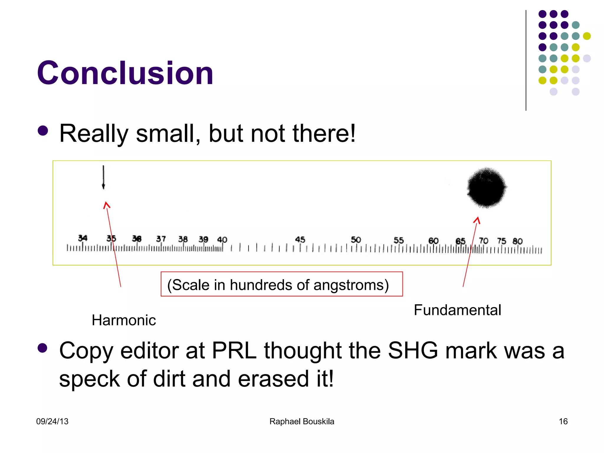 Generation of optical harmonics | PPT