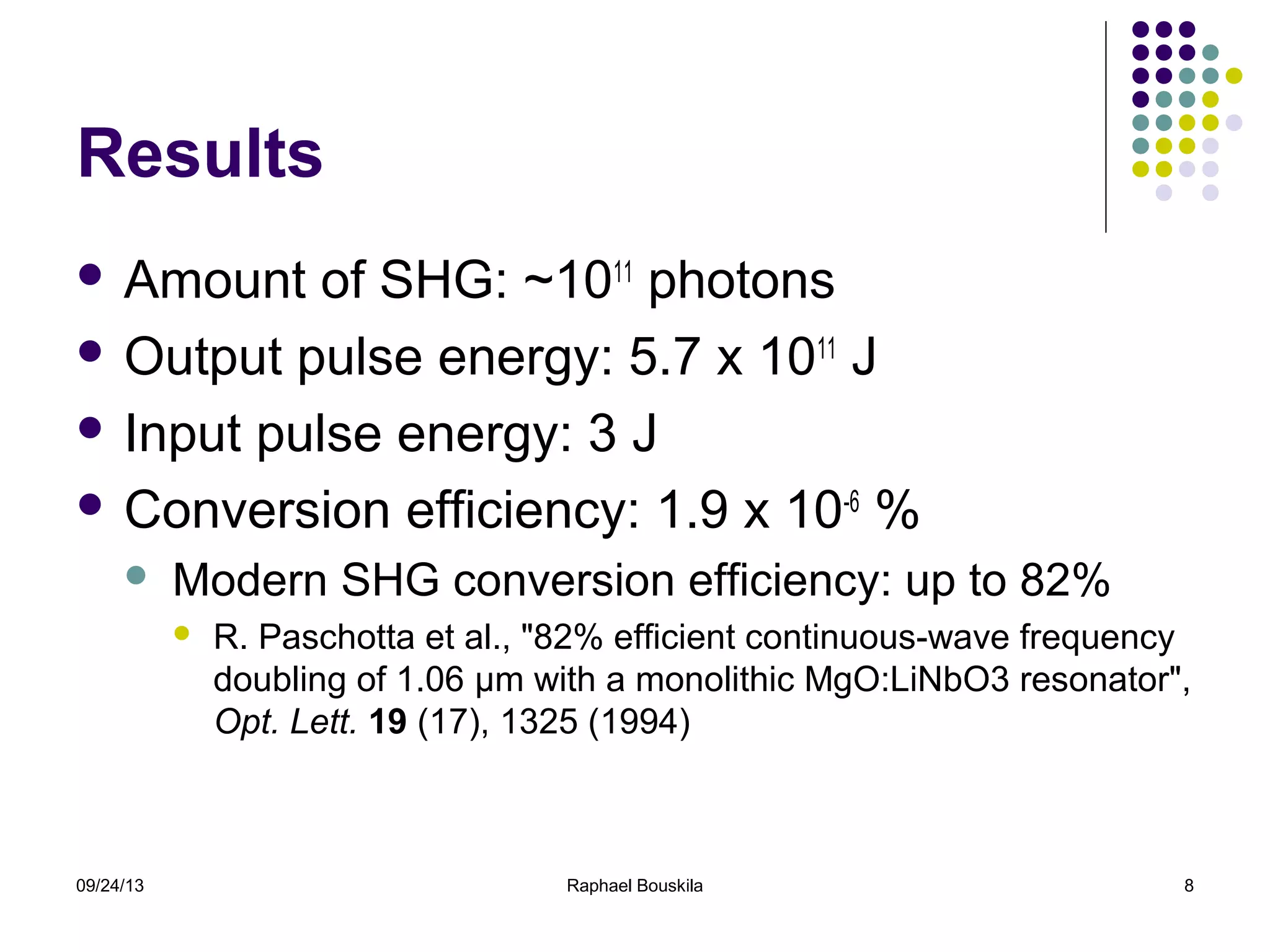 Generation of optical harmonics | PPT