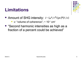 Generation of optical harmonics | PPT
