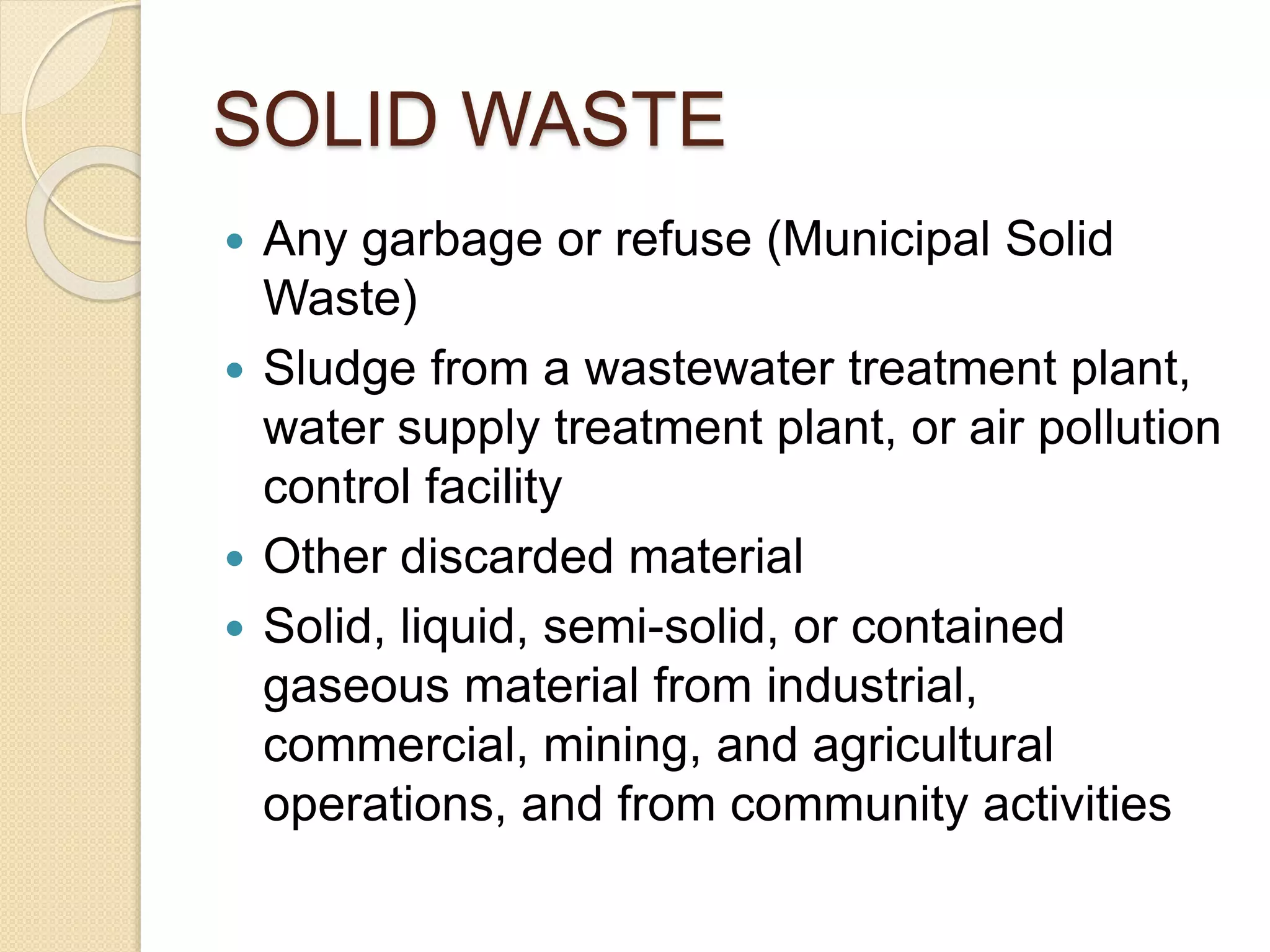 Generation of waste | PPTX