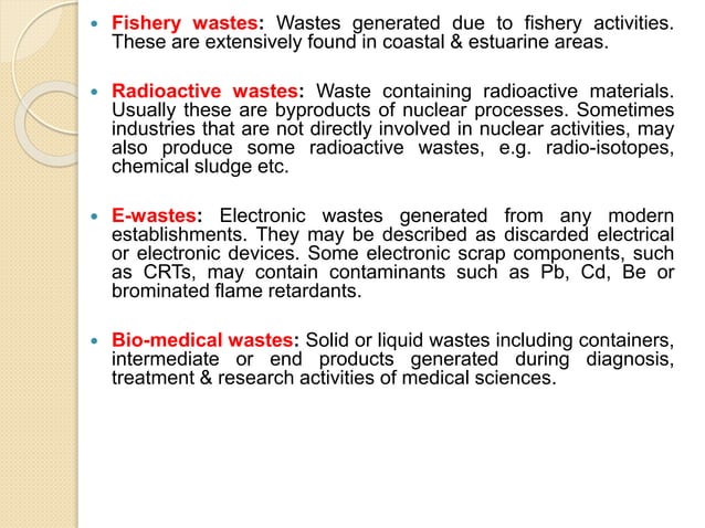 Generation of waste | PPTX