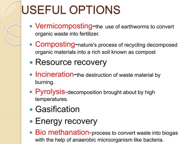 Generation of waste | PPTX
