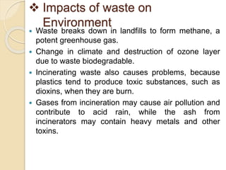 Generation of waste | PPTX