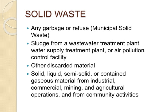 Generation of waste | PPTX