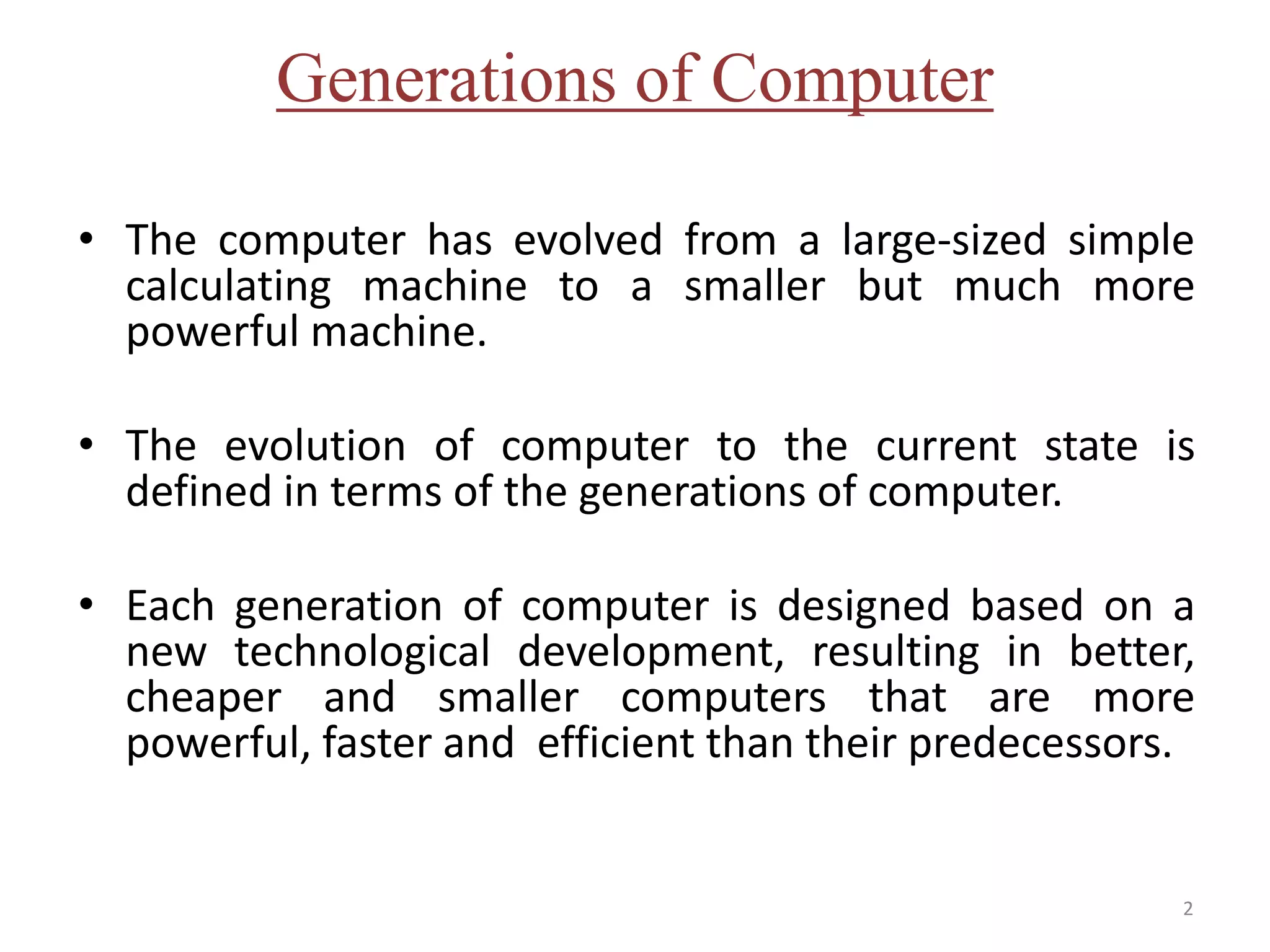 Generation Of Computer | PPTX