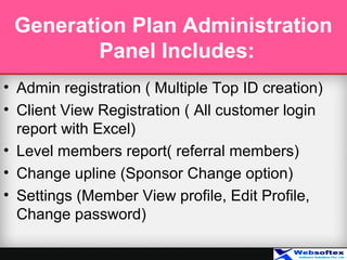 Generation plan in mlm, mlm generation plan calculator, generation plan ...